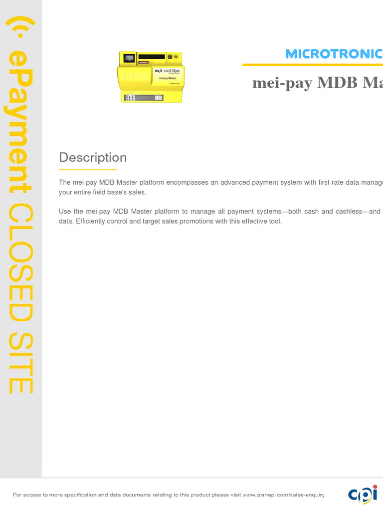 Mei-Pay MDB Master | PDF | Computers | Technology & Engineering
