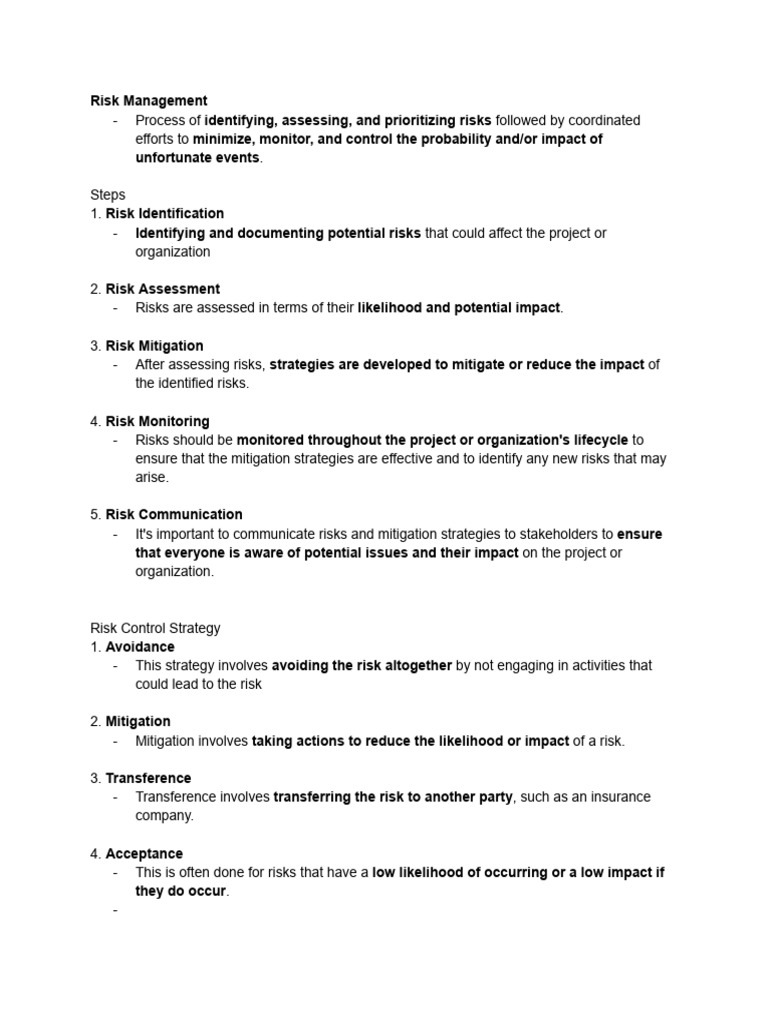 Risk Management | PDF | Risk | Risk Management
