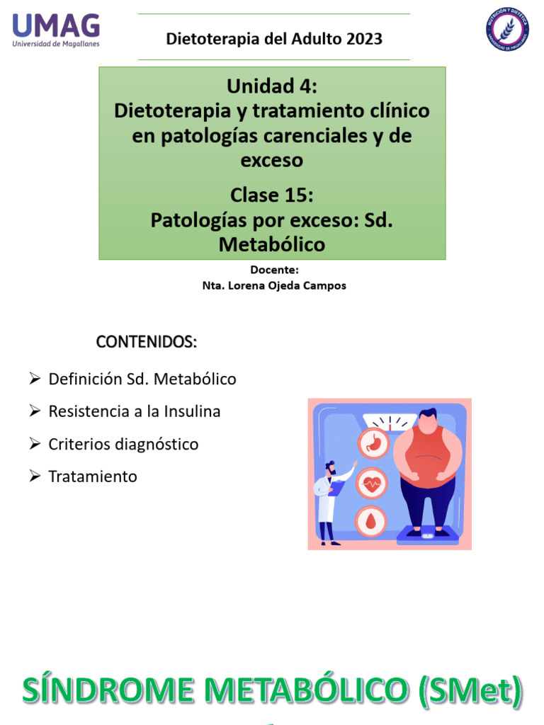 Clase 15 SD Metabólico | Descargar gratis PDF | Síndrome metabólico | Dieta