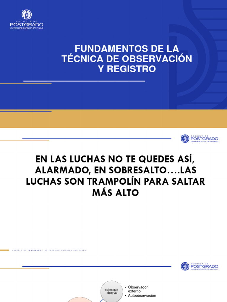 Técnicas de Observación y Autoobservación 2 | PDF | Observación ...