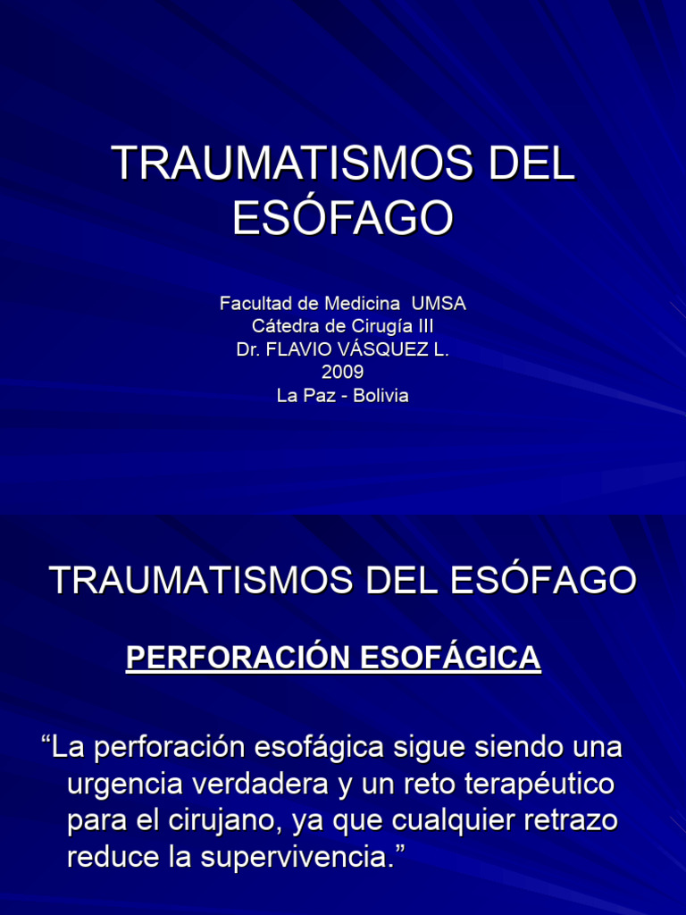 Traumatismos Del Esófago | PDF | Medicina CLINICA | Enfermedades y ...