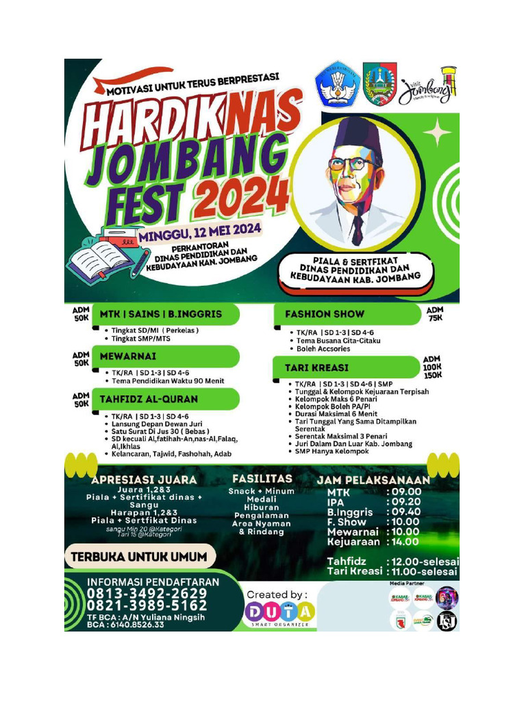 Brosur Kegiatan HARDIKNAS FEST Kab. Jombang-Dikompresi | PDF