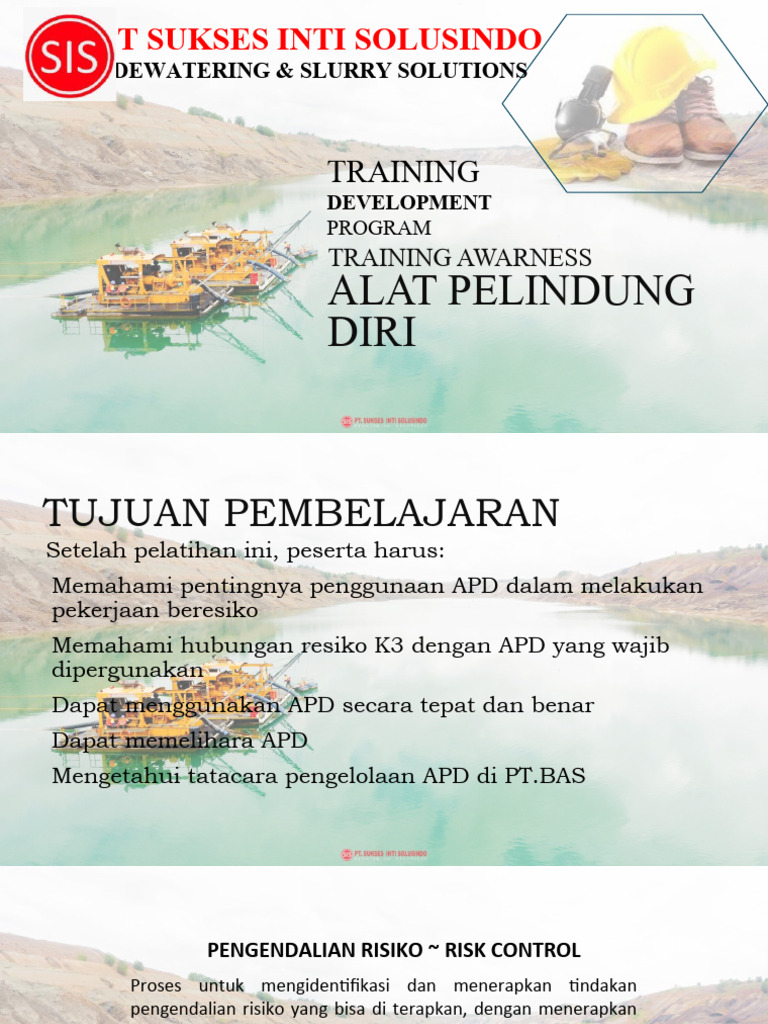 Training - Alat Pelindung Diri PT - Bas | PDF