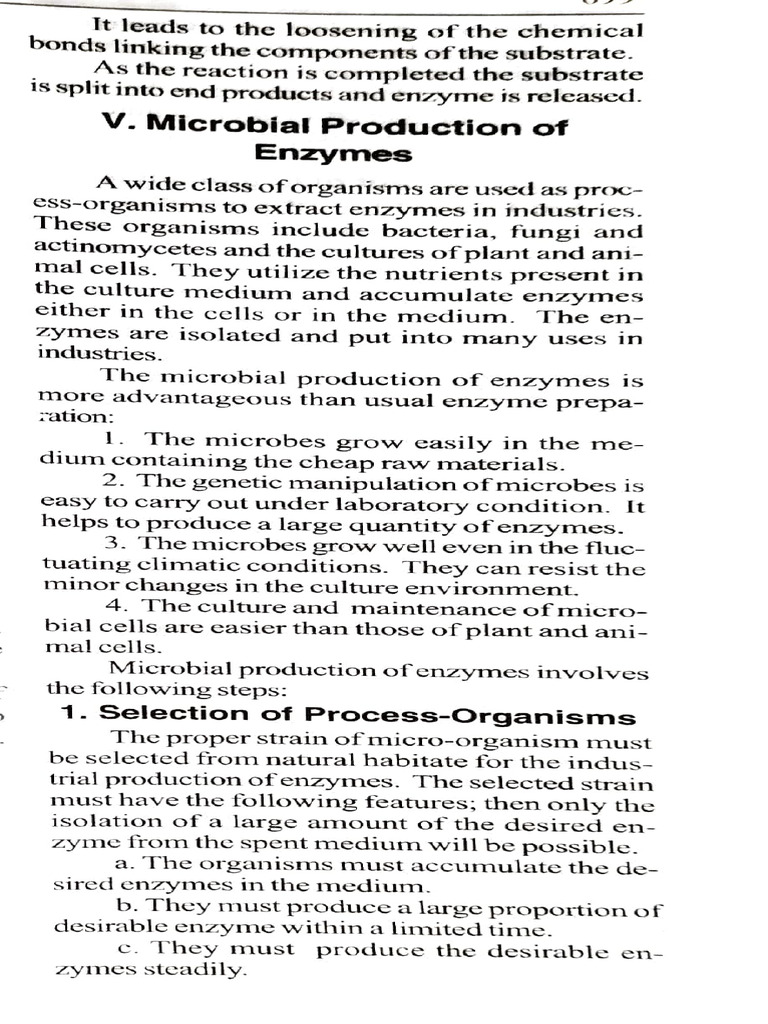 Unit - 1 Notes From (Microbial Production of Enzyme To Synzymes) | PDF ...