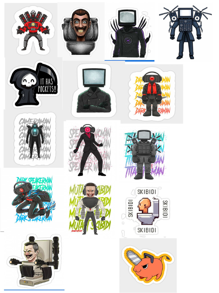 Skibidi Toilet Stickers | PDF