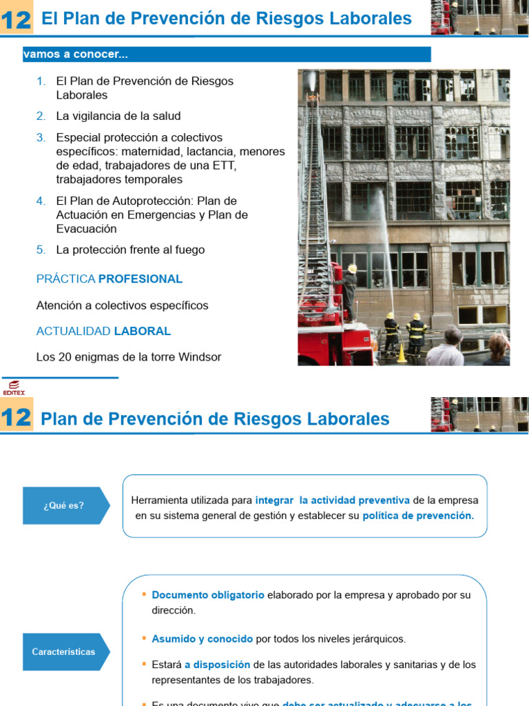 12 - El Plan de PRL | PDF | Defensa Civil | Combustión