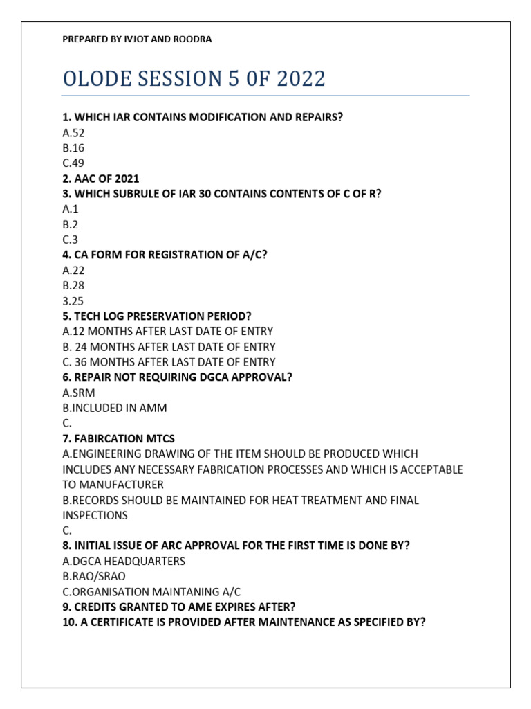 Olode Session 5 0F 2022 | PDF | Airliner | Aeronautics