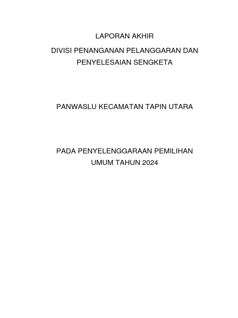 A Laporan Akhir P3S | PDF