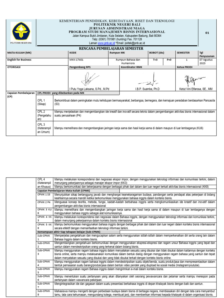 RPS English For Business Newest 2023 | PDF