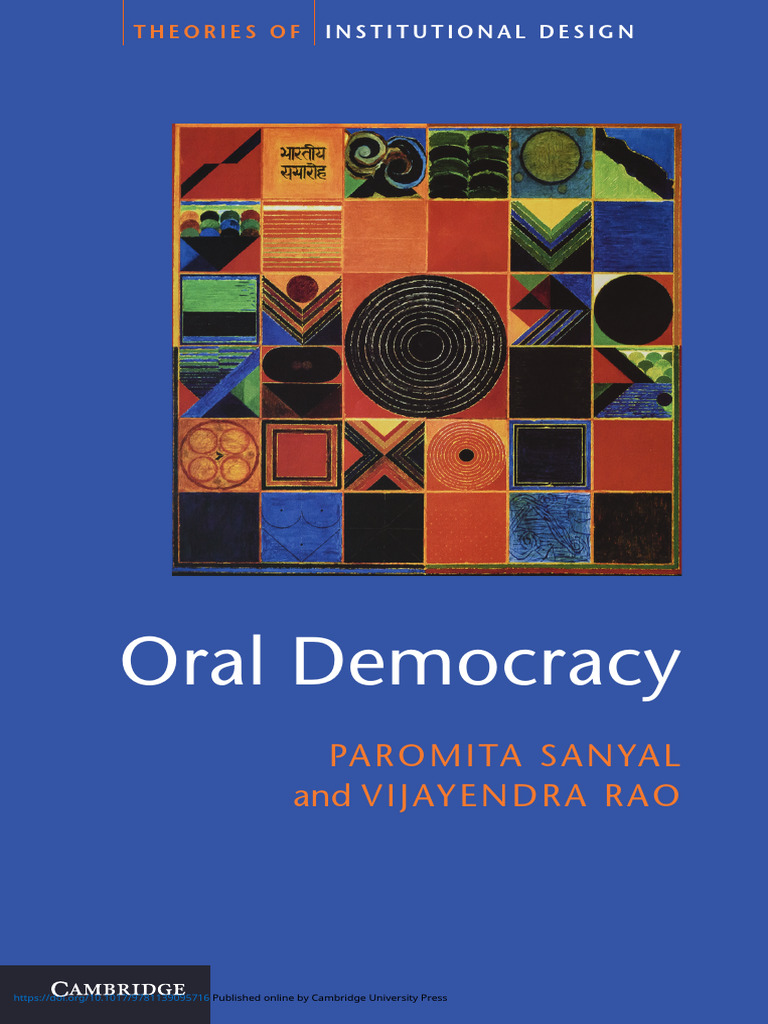 Oral Democracy Pdf Deliberation Democracy