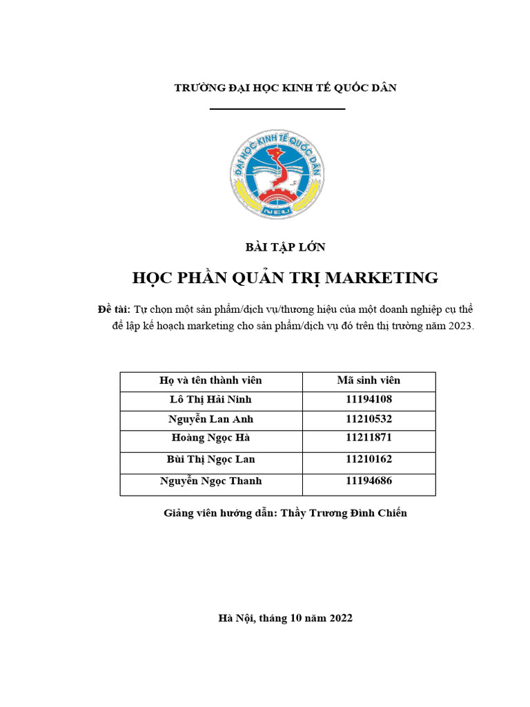 Đề cương QT Mar | PDF