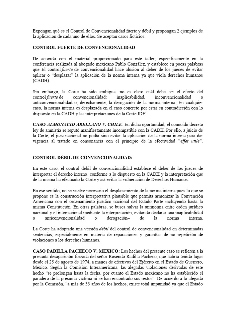 Control Fuerte y Debil | PDF | Debido al proceso | Derechos humanos