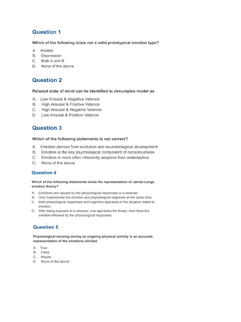Week2 AffectiveComputing | PDF