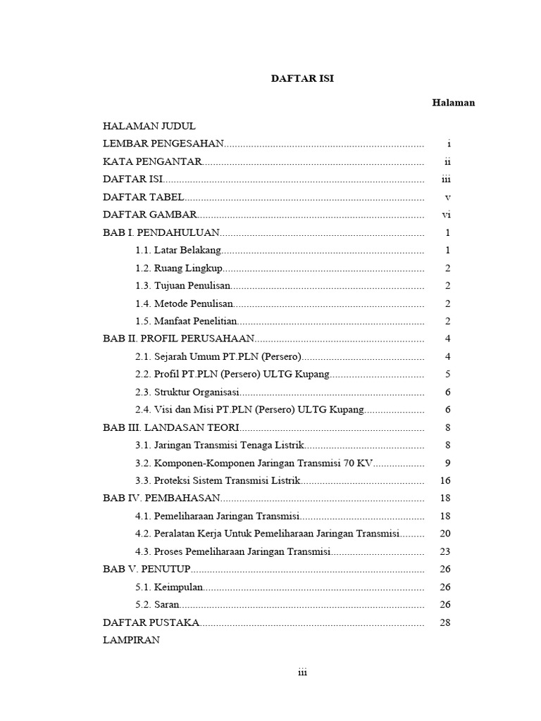 Daftar Isi Dul Fix Bismilla | PDF | Teknologi & Rekayasa