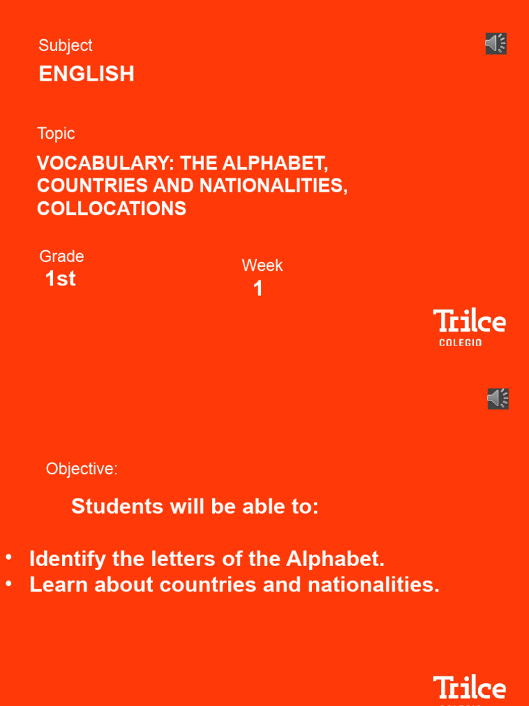 ING - 1º - The Alphabet, Countries&Nationalities, Collocations ...