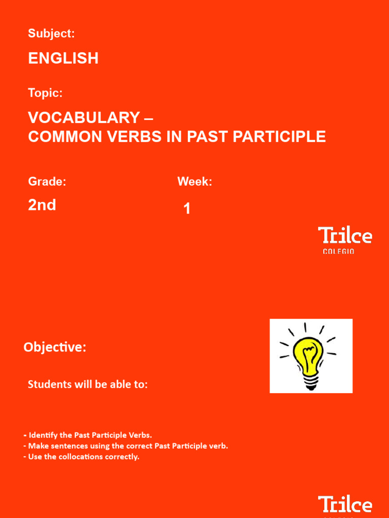 ING - 2° - Common Verbs in Past Participle (Meet) | PDF | Verb | Vocabulary