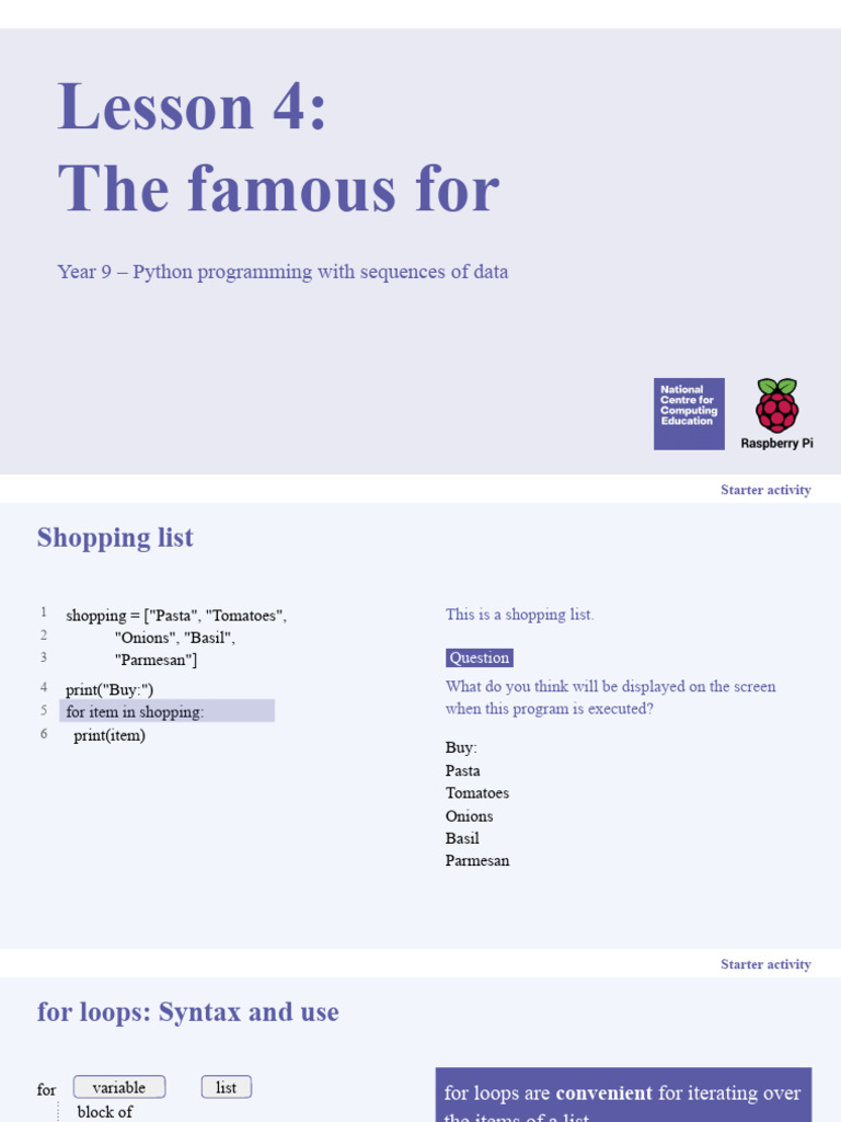 Python Programming With Sequences of Data - Y9 | PDF | Control Flow ... Python Programming With Sequences of Data - Y9 | PDF | Control Flow ...