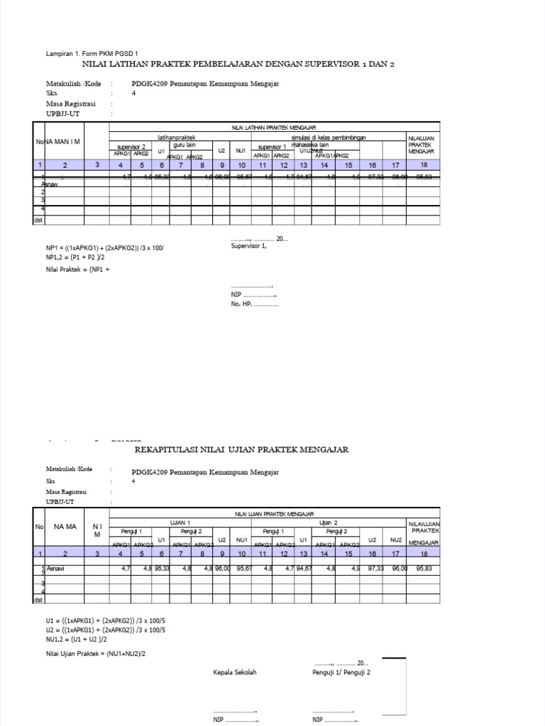 PDF File 3 Format Penilaian PKM PGSD 1 Juli 2013 | PDF