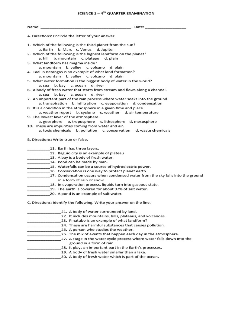 science-1-4th-quarter-exam-pdf-water-atmosphere-of-earth
