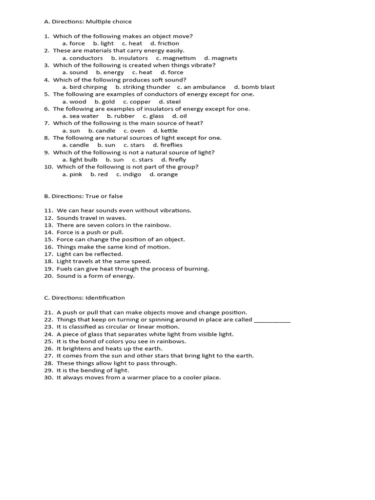 Science 3 - 4th Quarter Exam. | PDF