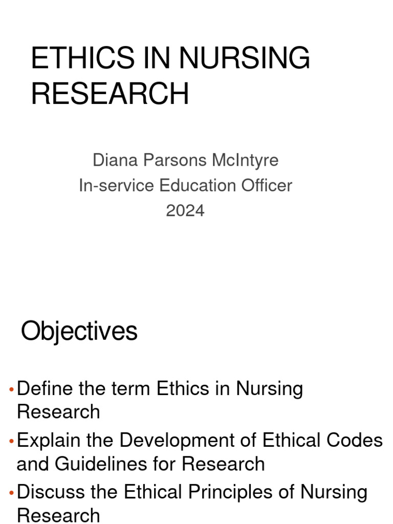 Ethics in Nursing Research 2024 For Students | PDF | Informed Consent