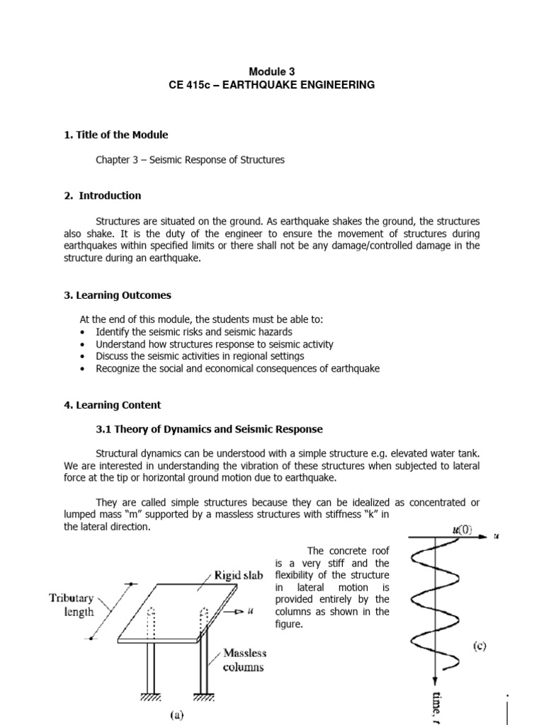 CE 415c - Module 3 | PDF | Earthquakes | Seismology
