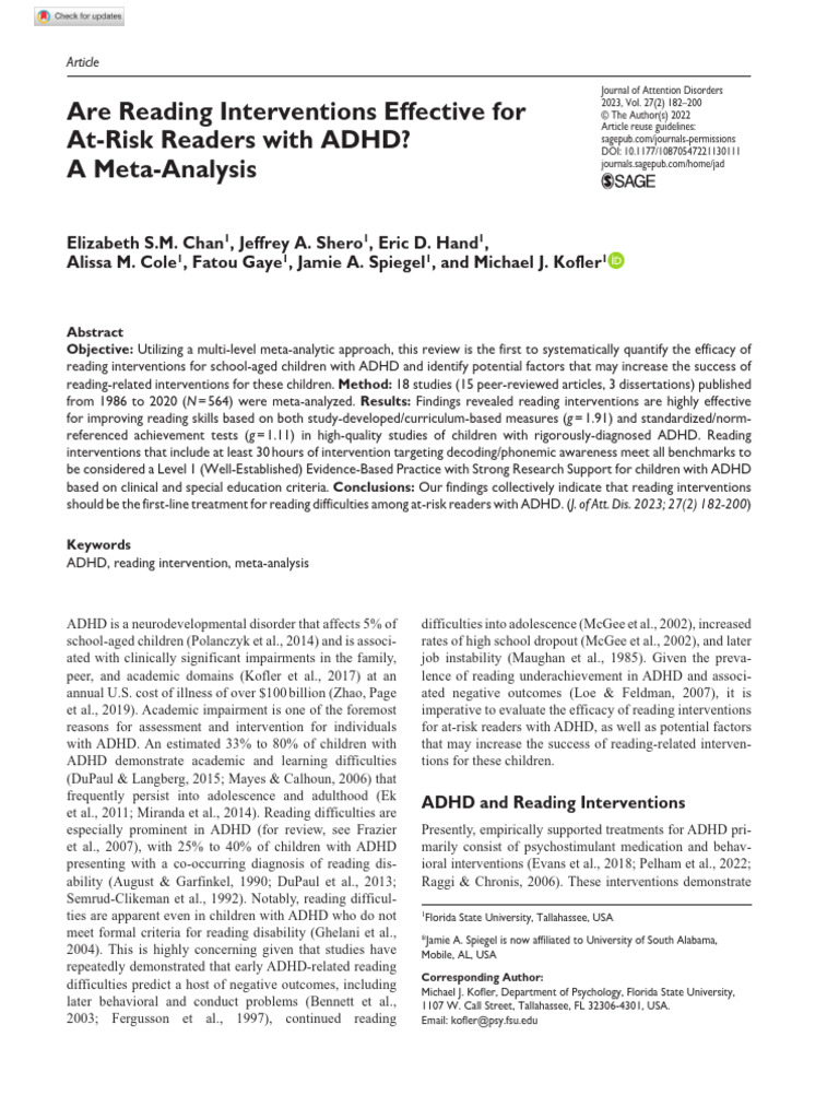 Chan Et Al. (2022) | PDF | Attention Deficit Hyperactivity Disorder ...