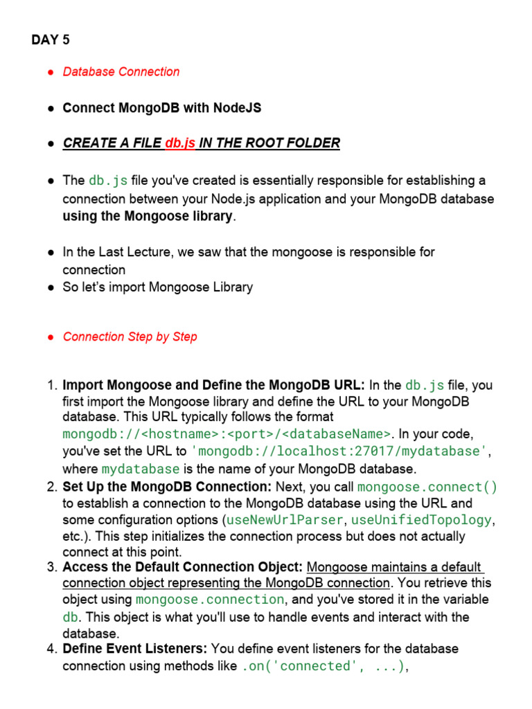 NodeJS - DAY 05 | PDF | Mongo Db | Databases NodeJS - DAY 05 | PDF | Mongo Db | Databases