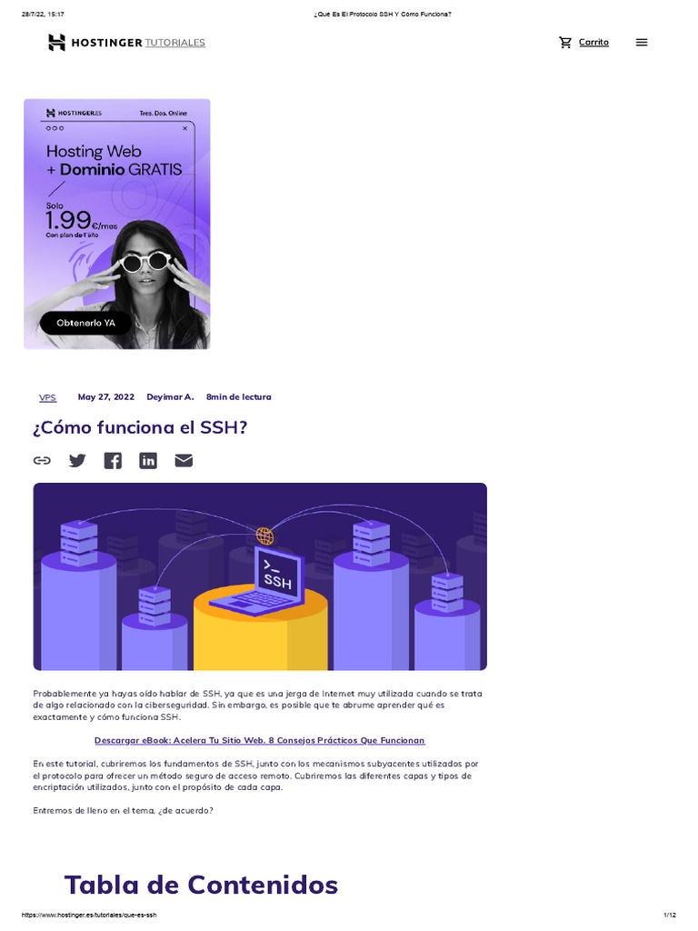 ¿Qué Es El Protocolo SSH Y Cómo Funciona? | Descargar gratis PDF | Clave (criptografía ...