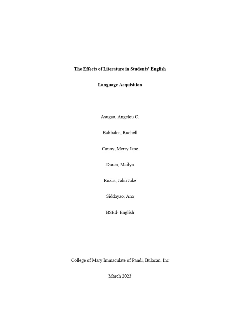 COMPILATION CHAP 1 51 | PDF | Survey Methodology | Language Acquisition