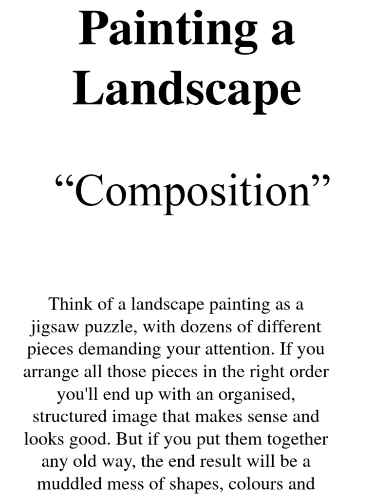 Composition in Landscape Painting | PDF