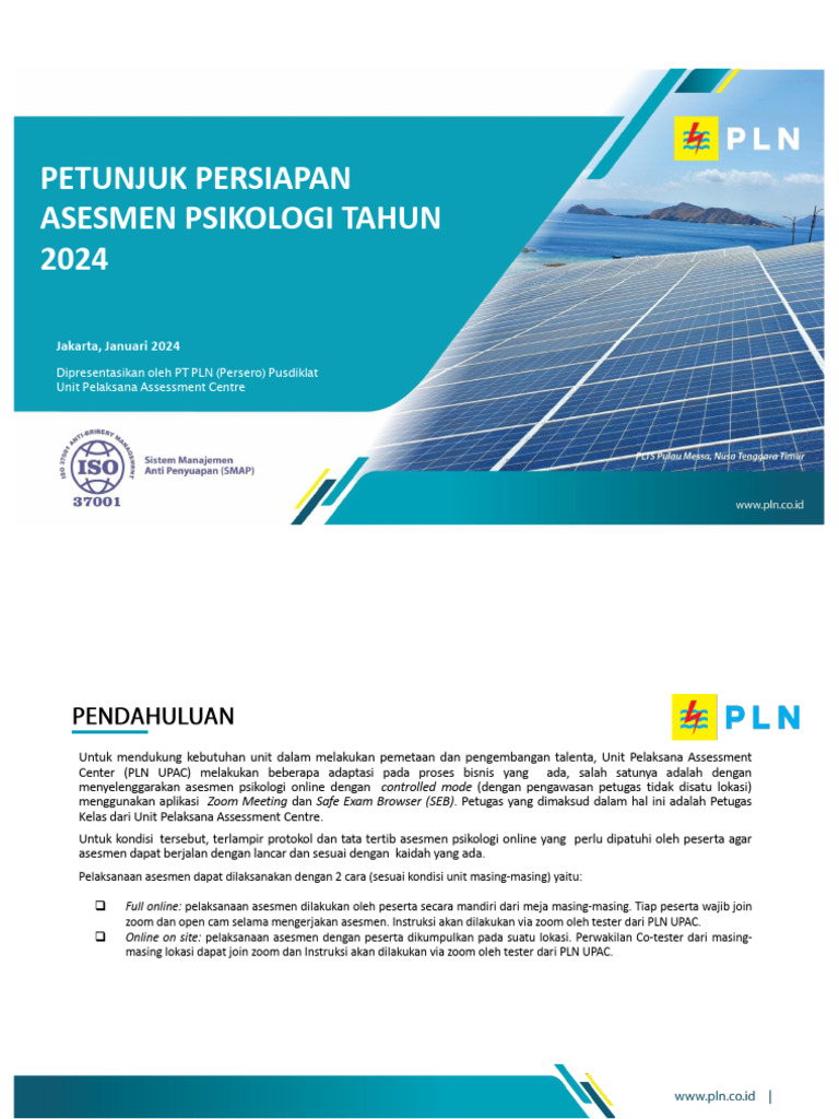 Protokol Asesmen Psikologi PLN 2024 | PDF | Teknologi & Rekayasa