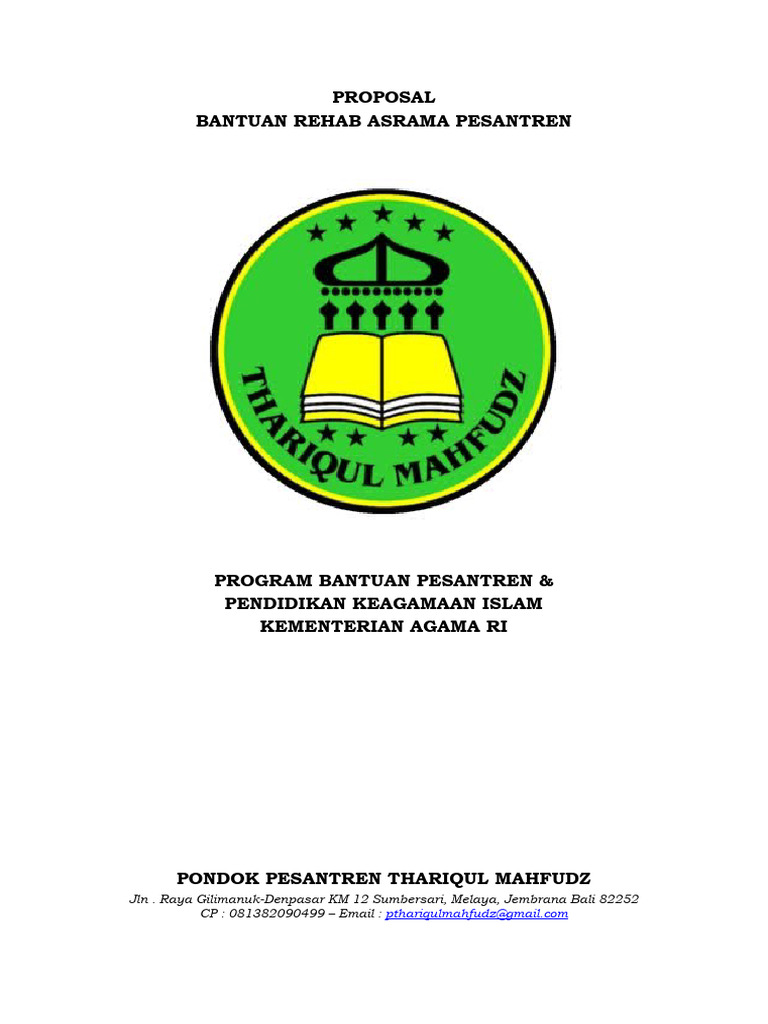 PROPOSAL Rehab Asrama Pesantren | PDF
