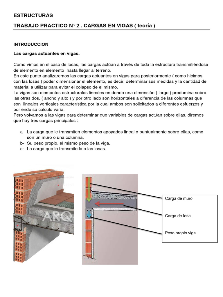 CARGAS EN VIGAS (Intro) | PDF | Viga (Estructura)