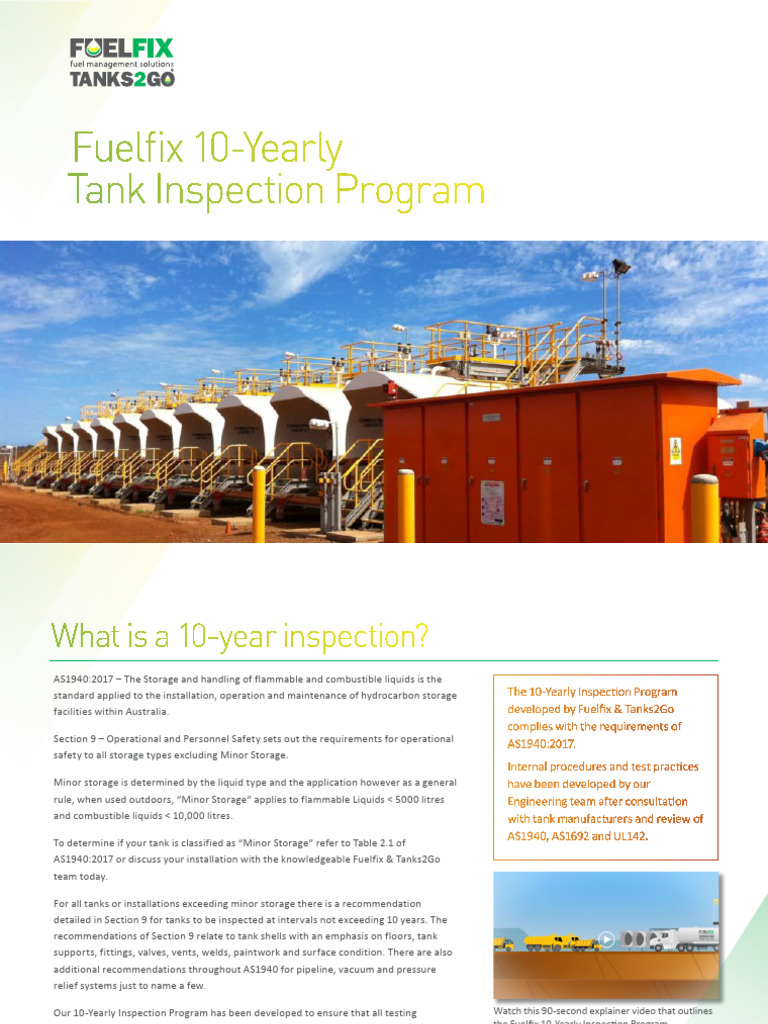Fuelfix 10 Year Inspection Service | PDF