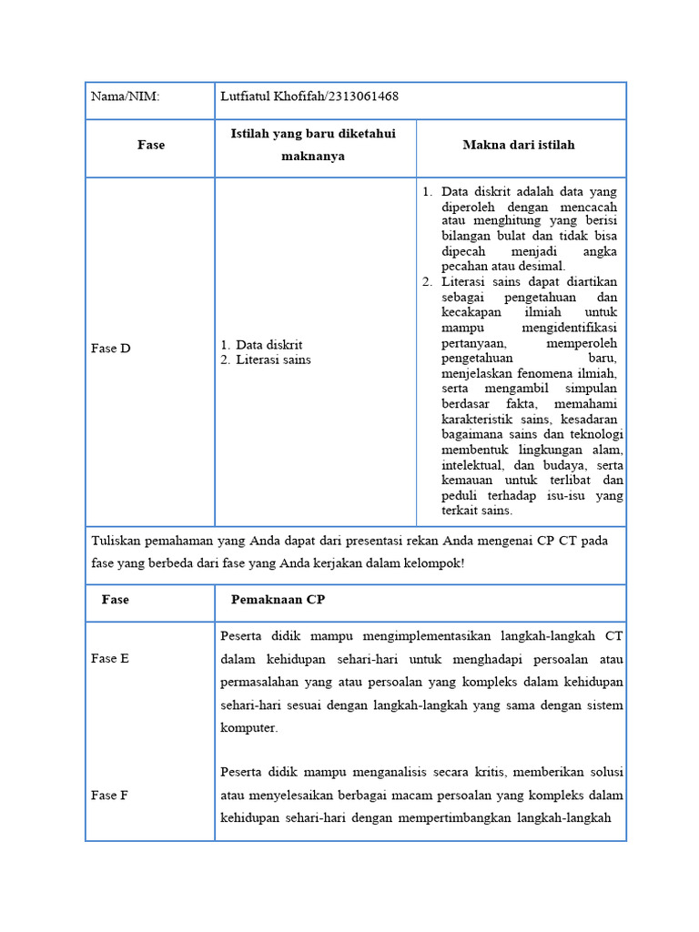 Pemahaman Data Diskrit dan Literasi Sains | PDF | Sains & Matematika