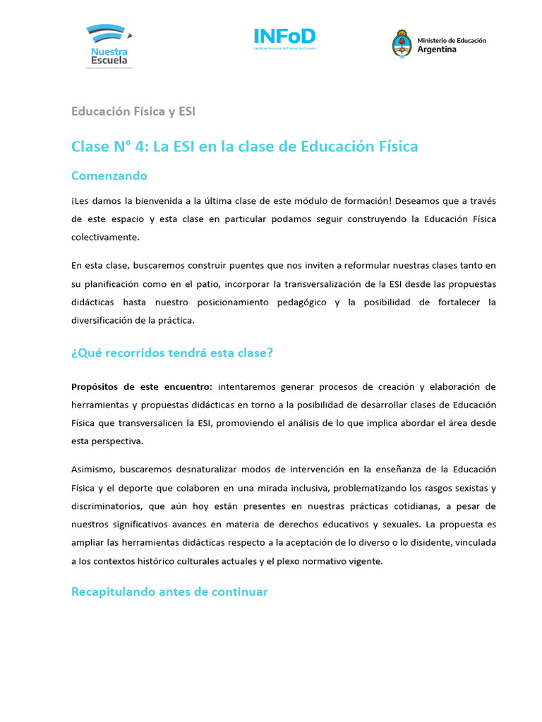 Unidad 1 Labake Infod Clase 4 Ef Y Esi Pdf Interseccionalidad