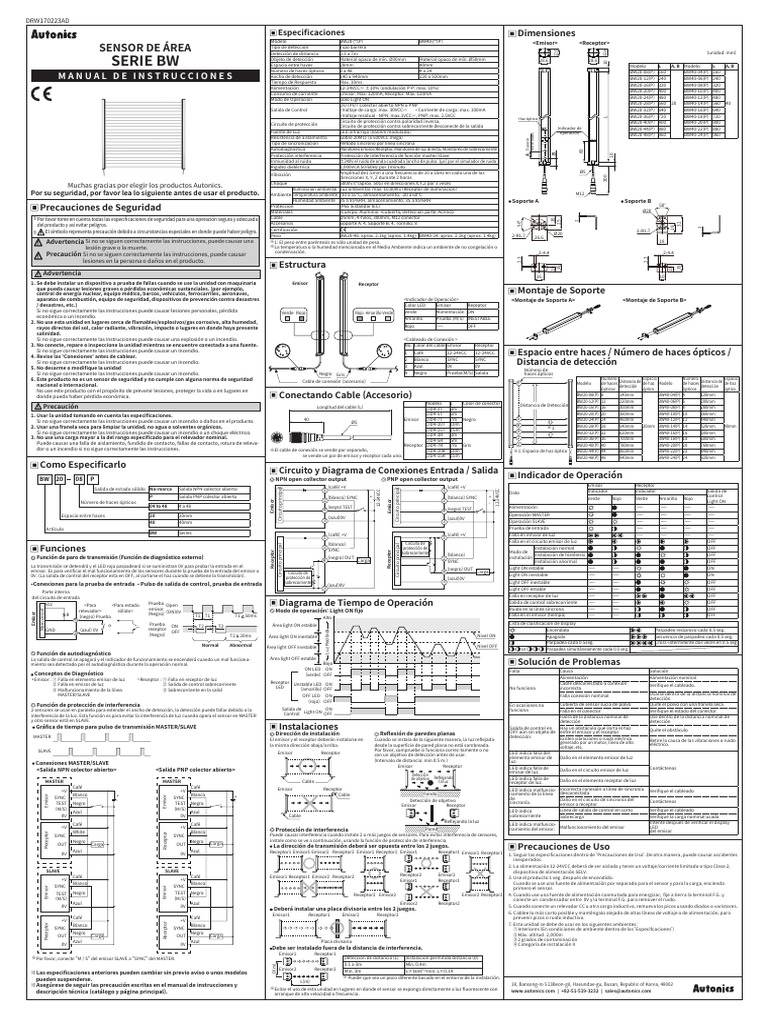 Autonics BW Esp Manual | PDF | Transistor de unión bipolar | Diodo ...