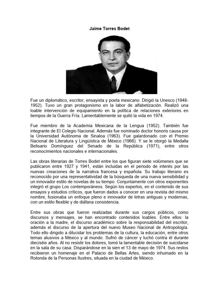 Jaime Torres Bodet | PDF