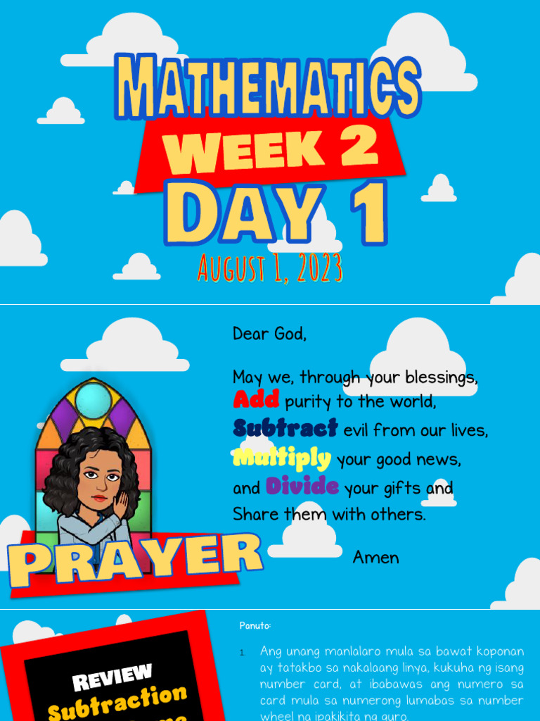 NLC Math and Filipino Enhancement Week 2 Day 1 | PDF