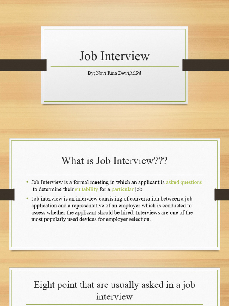 Materi Job Interview | Download Free PDF | Job Interview | Social Psychology