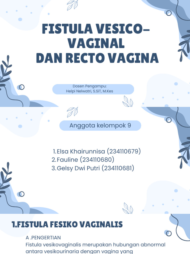Fistula Vesikovaginal dan Rectovaginal | PDF