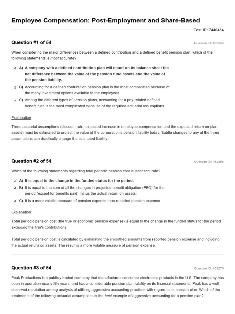 04 Employee Compensation - Post-Employment and Share-Based | PDF ...