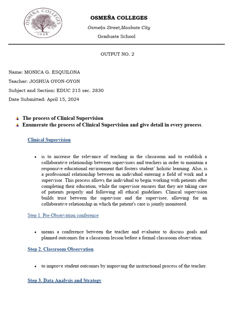 OUTPUT NO. 2 EDUC. 215 Sec. 2830 | PDF | Career & Growth