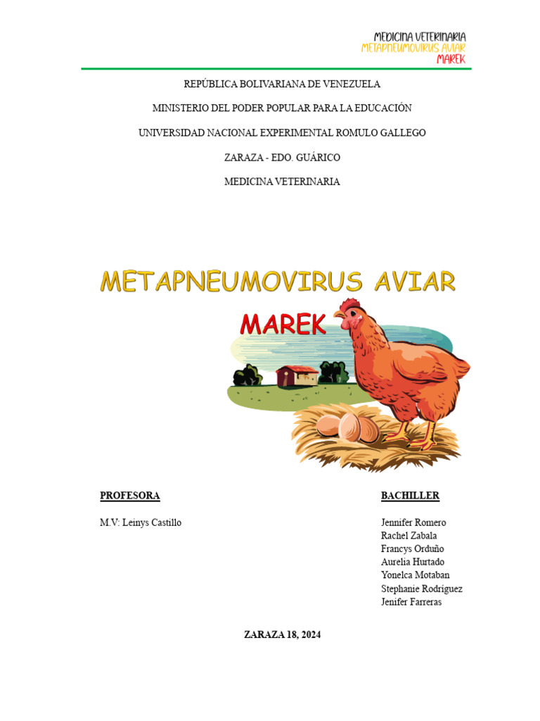 Mareck y Metapneumovirus | PDF | Virus | Infección