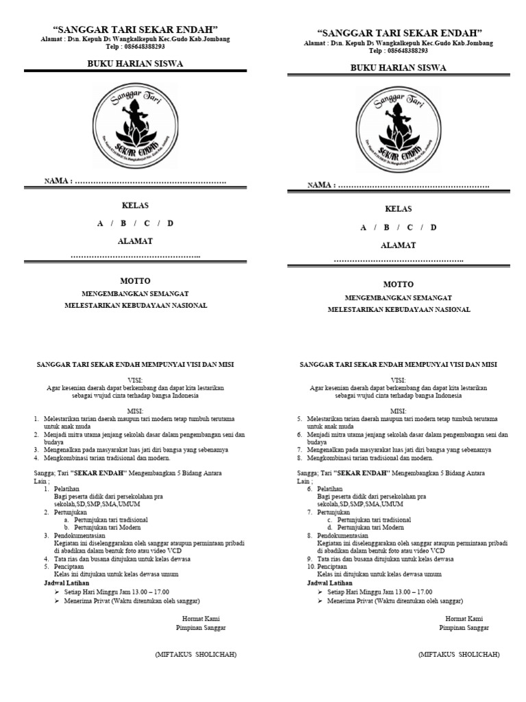 Buku Sanggar Tari Sekar Endah | PDF