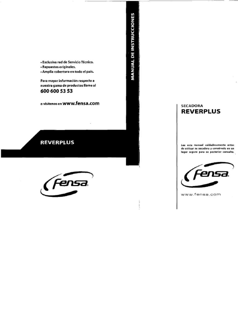 Fensa Reverplus 6470 S Manual | PDF