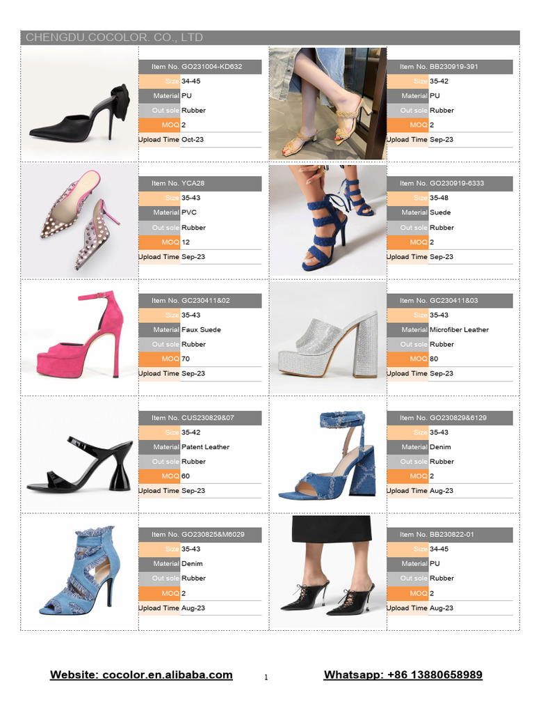 2023-10-9 Sandals | PDF | Textiles