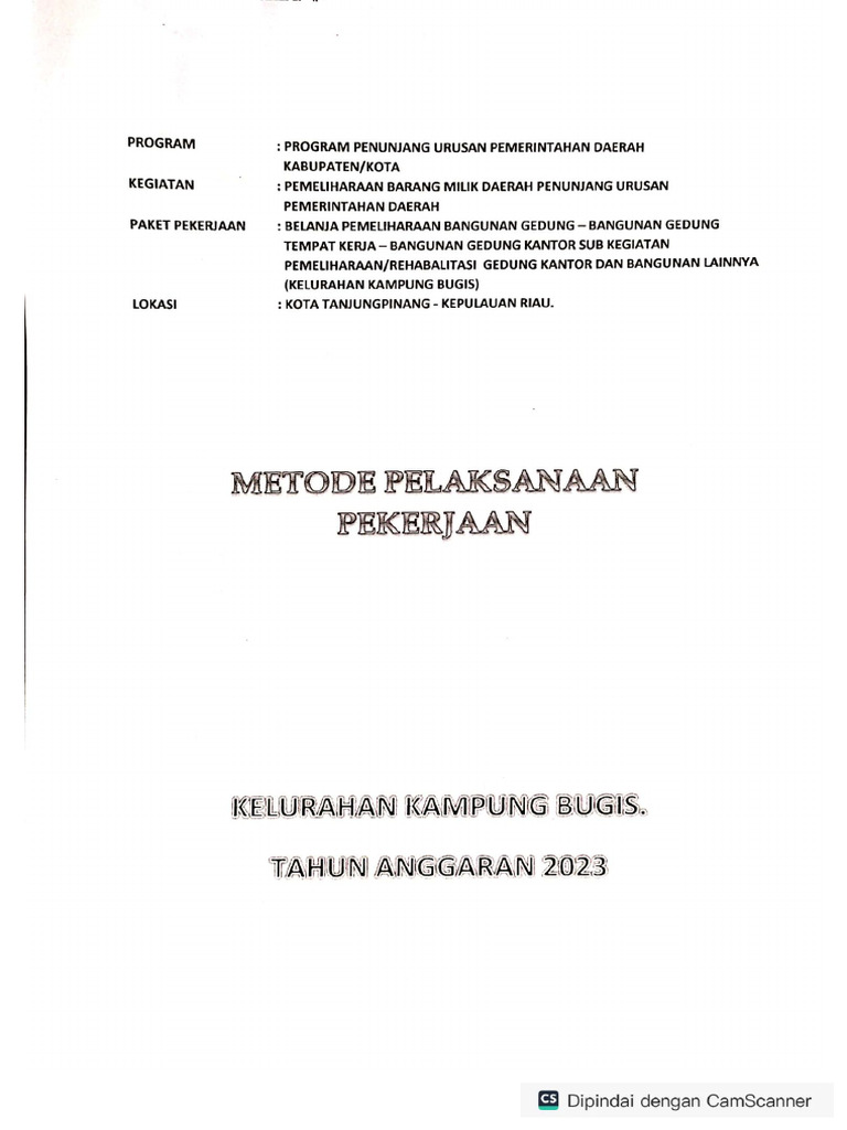 metode pekerjaan | PDF