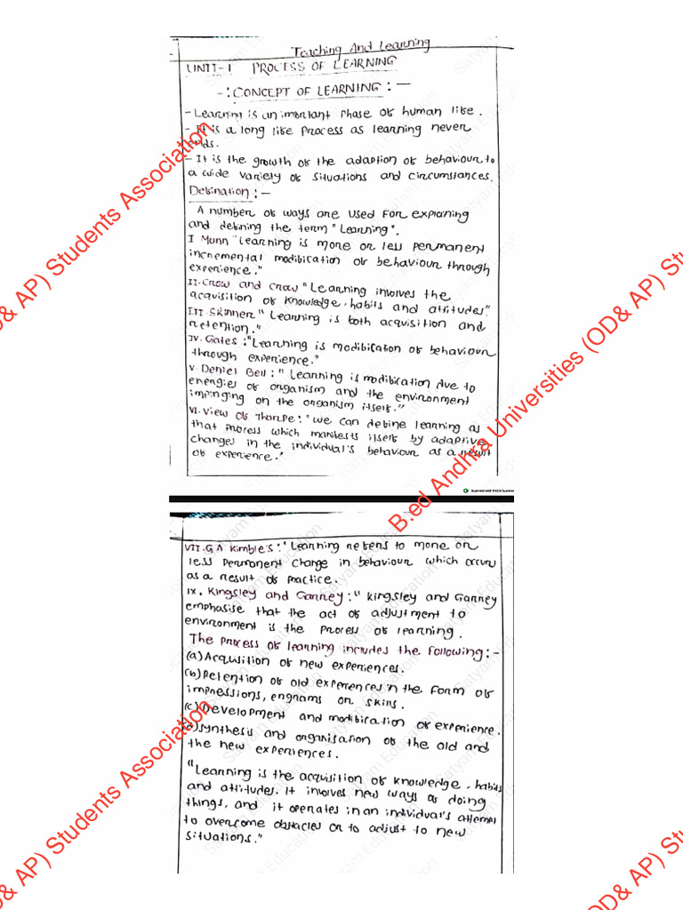 Learning and Teaching | PDF